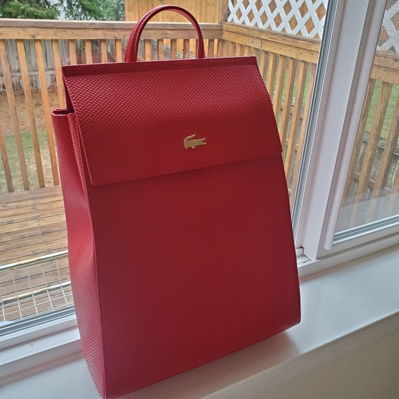 Lacoste | Bags | Lacoste Leather Backpack | Poshmark